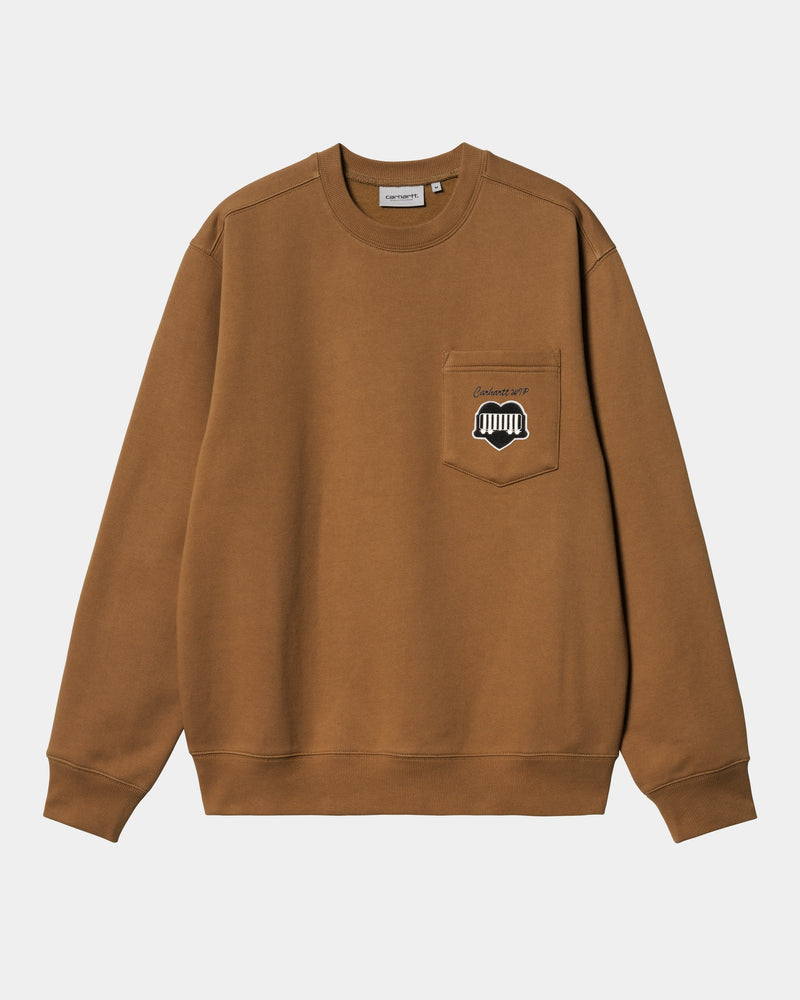 Carhartt WIP Heart Train Pocket Sweatshirt Hamilton Brown Page Heart Train Pocket Sweatshirt